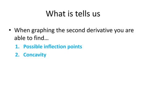 second derivative and graphing pptx