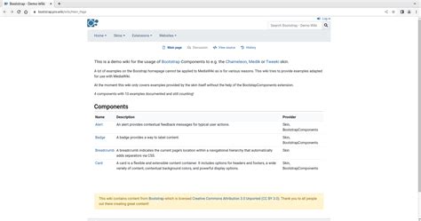 Chameleon Skin Standard Layout Bootstrap Demo Wiki