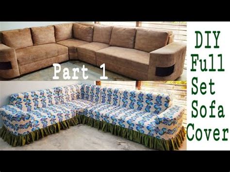 Diy Full Set Sofa Cover Making At Home Part 1 Youtube