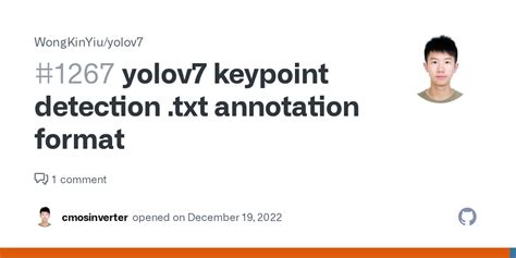 yolov7 keypoint detection txt annotation format · issue 1267