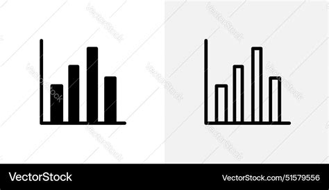 Chart Histogram Icon Icon Set Royalty Free Vector Image