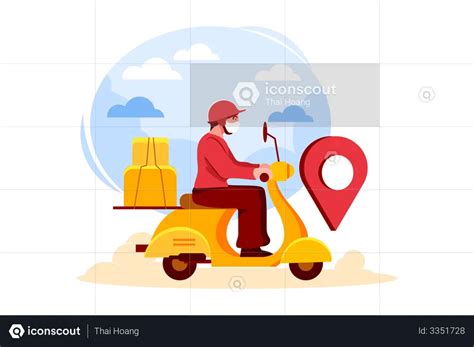 Food Delivery Boy Illustration Free Download E Commerce And Shopping