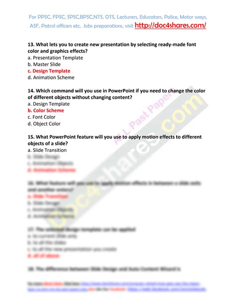SOLUTION Ms Powerpoint Mcq Questions For All Tests Preparation Studypool