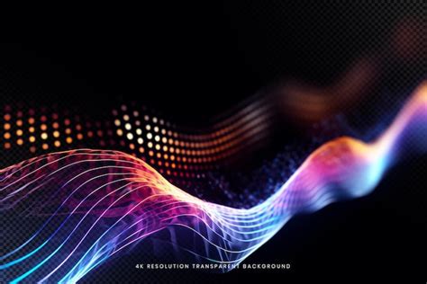 Vibrant Data Waves Neon Cyber Structure Analytics Points 3d Info Flow Masterpiece Premium Ai