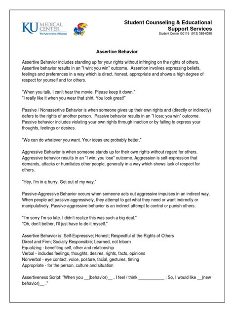 Assertiveness Download Free Pdf Nonverbal Communication Communication