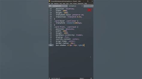 Rotating Card Html Css Youtube