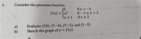 Solved Consider The Piecewise