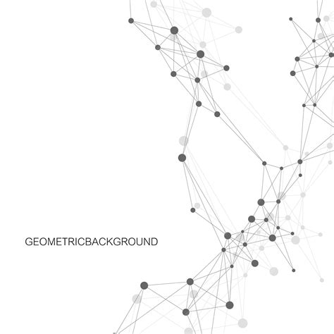 Premium Vector Geometric Abstract Vector With Connected Line And Dots