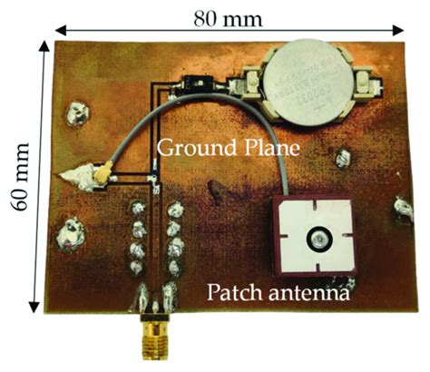 An 80 × 60 Mm 2 Pcb With A Circularly Polarized Microstrip Patch