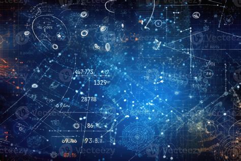 Mathematics background with lots of numbers and symbols created with ...