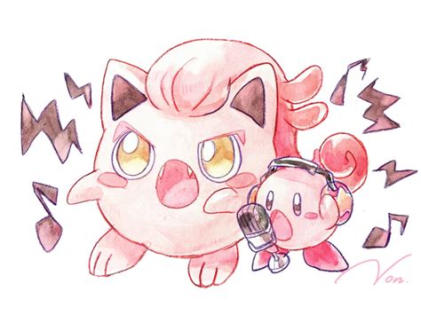 Kirby Scream Tail And Mike Kirby Pokemon And 1 More Drawn By Non