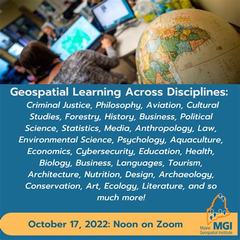 Geospatial Learning Across Disciplines University Of Maine System