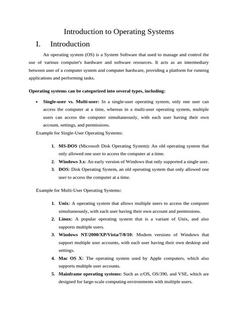 Introduction To Operating Systems And Solved Problems Pdf Operating System Process Computing