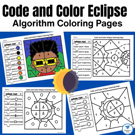 Code And Color Eclipse Coloring Pages JDaniel S Mom