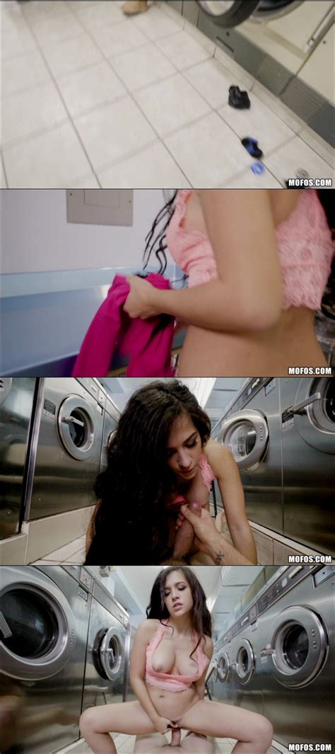 Annika Eve Latina Gets Facial In Laundromat Ballerina Blowjob