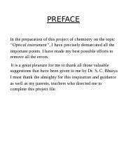 PREFACE Doc PREFACE In The Preparation Of This Project Of Chemistry On The Topic Optical