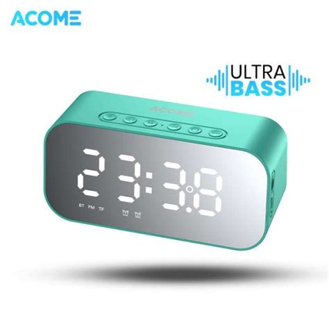 Jual Acome A Speaker Bluetooth Jam Alarm Led Display Ultra Bass Black Di Seller Noelle