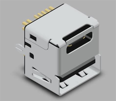 USB Type A Type C Port KLC Electronic D CAD Model Library GrabCAD
