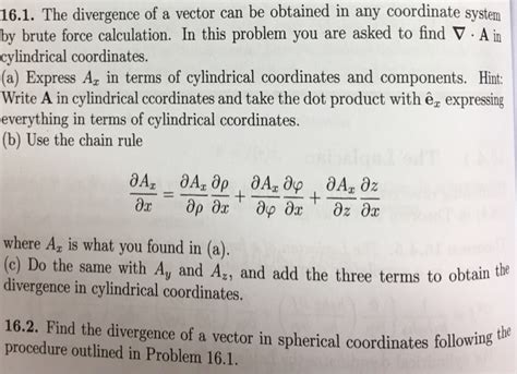 solved the divergence of a vector can be obtained in any