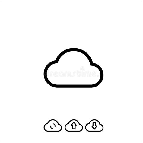 Data Cloud Icon Backup And Restore Sign Isolated On White Background Stock Illustration