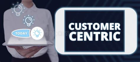 Conceptual Display Customer Centric Word Written On Process Of Looking