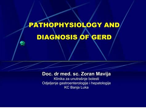 Ppt Pathophysiology And Diagnosis Of Gerd Powerpoint Presentation