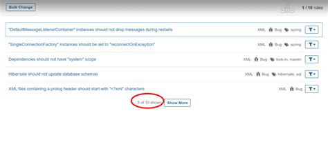 Only Seeing Only ½ Of The Results When Filtering Rules Sonarqube