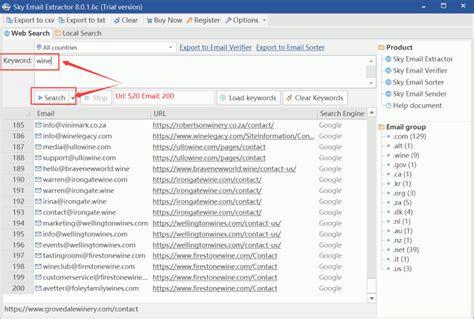 Email Search SkyExtractor Com