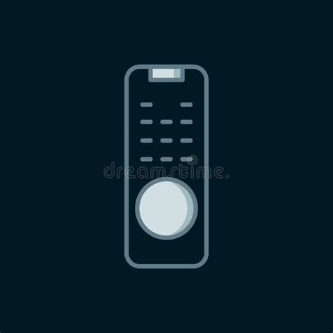 Line Remote Control Icon Isolated On Black Background Flat Filled Outline Style With Shadow