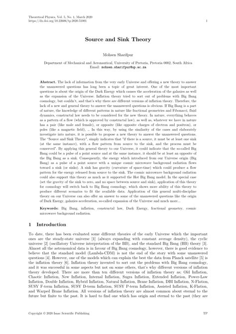 Pdf Source And Sink Theory