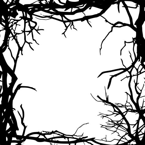 6 Square Tree Branch Frame PNG Transparent OnlyGFX Com