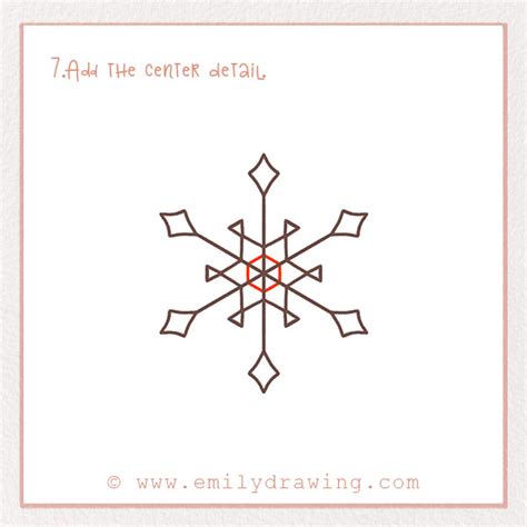 How To Draw A Snowflake Emily Drawing