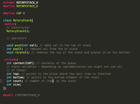solved push and pop and rotate implementation for c please