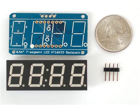 Adafruit 056 4 Digit 7 Segment Display Wi2c Backpack White The
