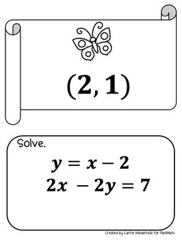 Solving Systems Of Equations Scavenger Hunt By Flip Math TPT