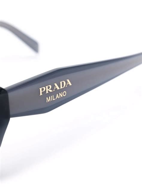 Prada Eyewear Cat Eye Frame Glasses Blue Farfetch
