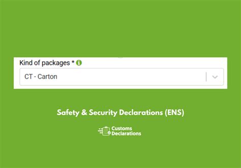 Hmrc Safety And Security Gb Entry Summary Declaration Ens Data Entry And Fields Requirement