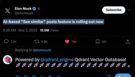 Chen Yong Cher On Linkedin X Twitter Is Now Powered By Qdrant Vector