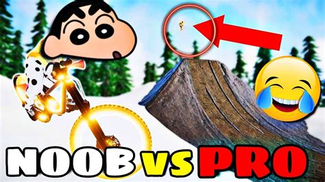 SHINCHAN VS BOLT FUNNY CYCLE STUNT CHALLENGE Funny Gameplay In Hindi Noob Vs Pro Vs Hacker