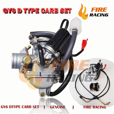 Motorcycle Parts Gy D Type Carb Set High Performance Carburetor Mm Manifold Gas Cable