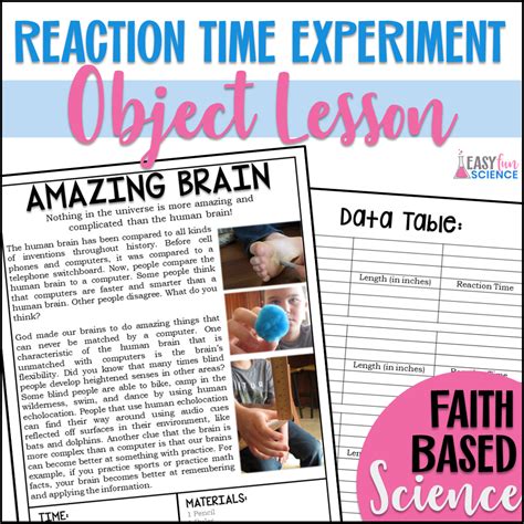 Testing Reaction Time Object Lesson Easy Fun Science