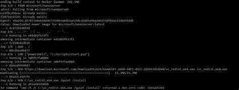 Vcredistx64 Does Not Install In Microsoftnanoserver Image Docker Desktop Docker