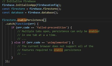 Electronjs Offline Persistance Error R Firebase