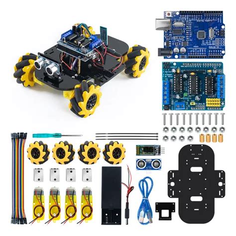 Kit De Coche Robot Omni Direccional Mecanum Wheels Arduino Mercadolibre 📦 Kit De Coche Robot Omni Direccional Mecanum Wheels Arduino Mercadolibre 📦