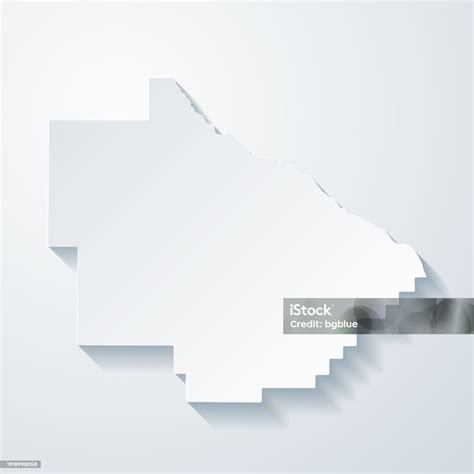 조지아주 베이컨 카운티 빈 배경에 종이 자르기 효과가 있는 지도 0명에 대한 스톡 벡터 아트 및 기타 이미지 0명 3차원 형태 공란 Istock