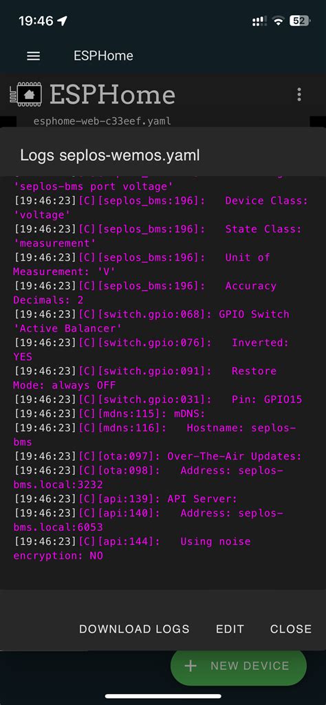 Esphome Seplos Bms Stopped Working Entities Unavailable Esphome Home Assistant Community