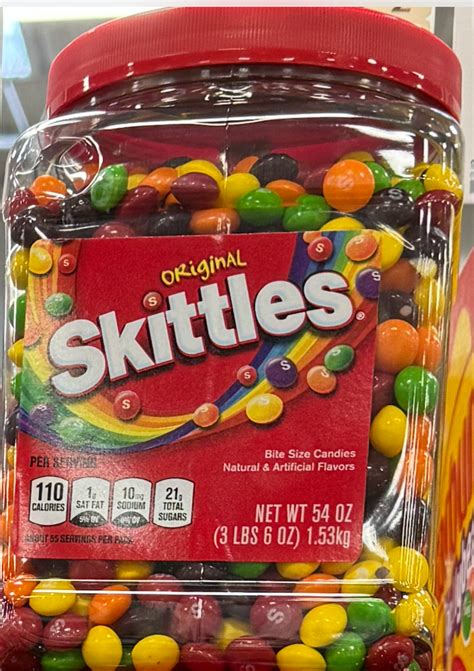 Skittles Original Fruity Candy 54 Oz Pantry Jar Chewy Bulk Party Size