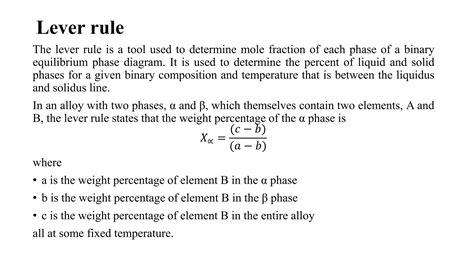 Gibbs Phase Rule And Lever Rule PPTX