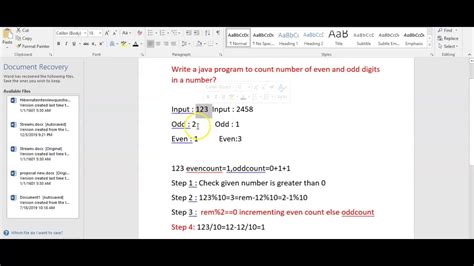 Write A Java Program To Count Number Of Even And Odd Digits In A Given Integer Youtube
