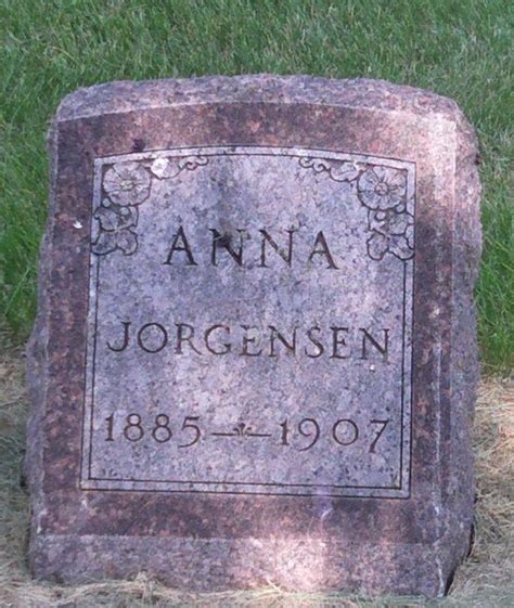 Anna Jorgensen 1885 1907 Find A Grave Memorial